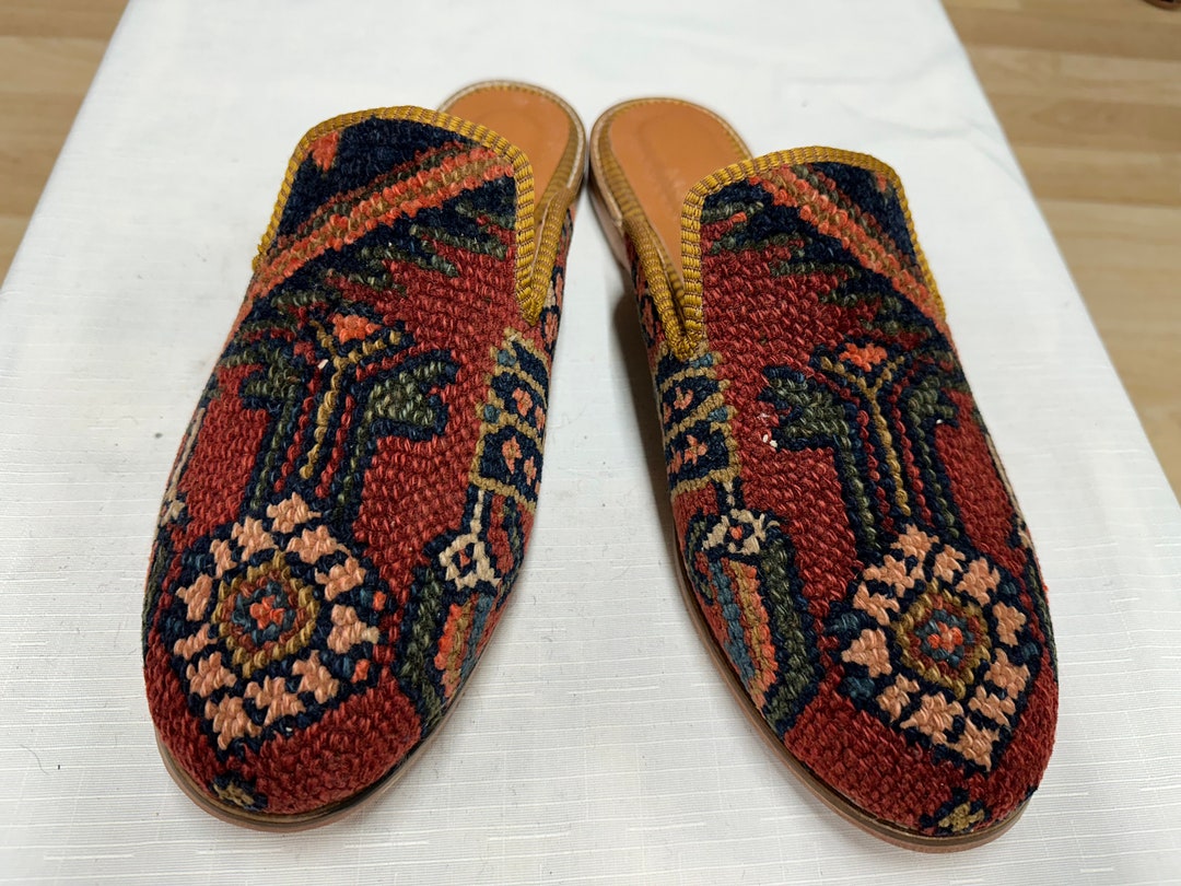 Carpet Slippers 45-EU (12-US) Unique Shoes, Handmade Shoes, Gift Shoes ...
