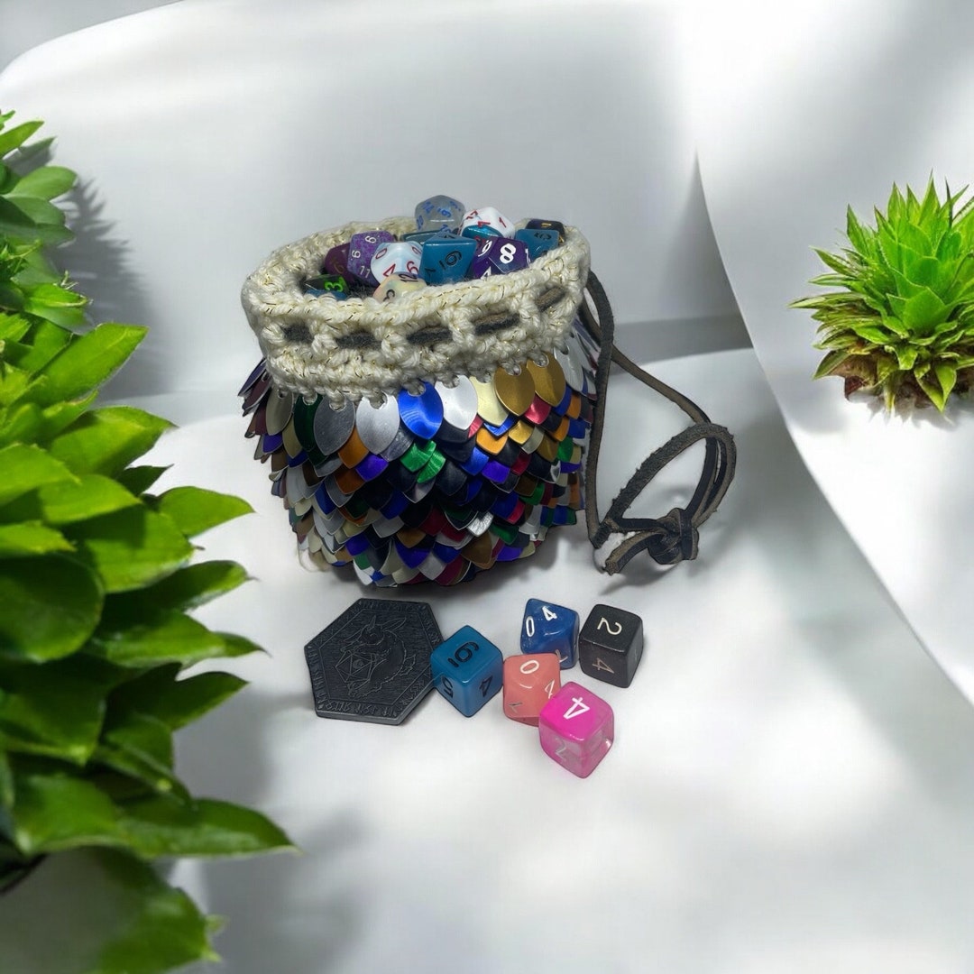 Extra Large Dragonscale Dice Bag, D&D, Bag of Holding, Roleplay, Ren ...
