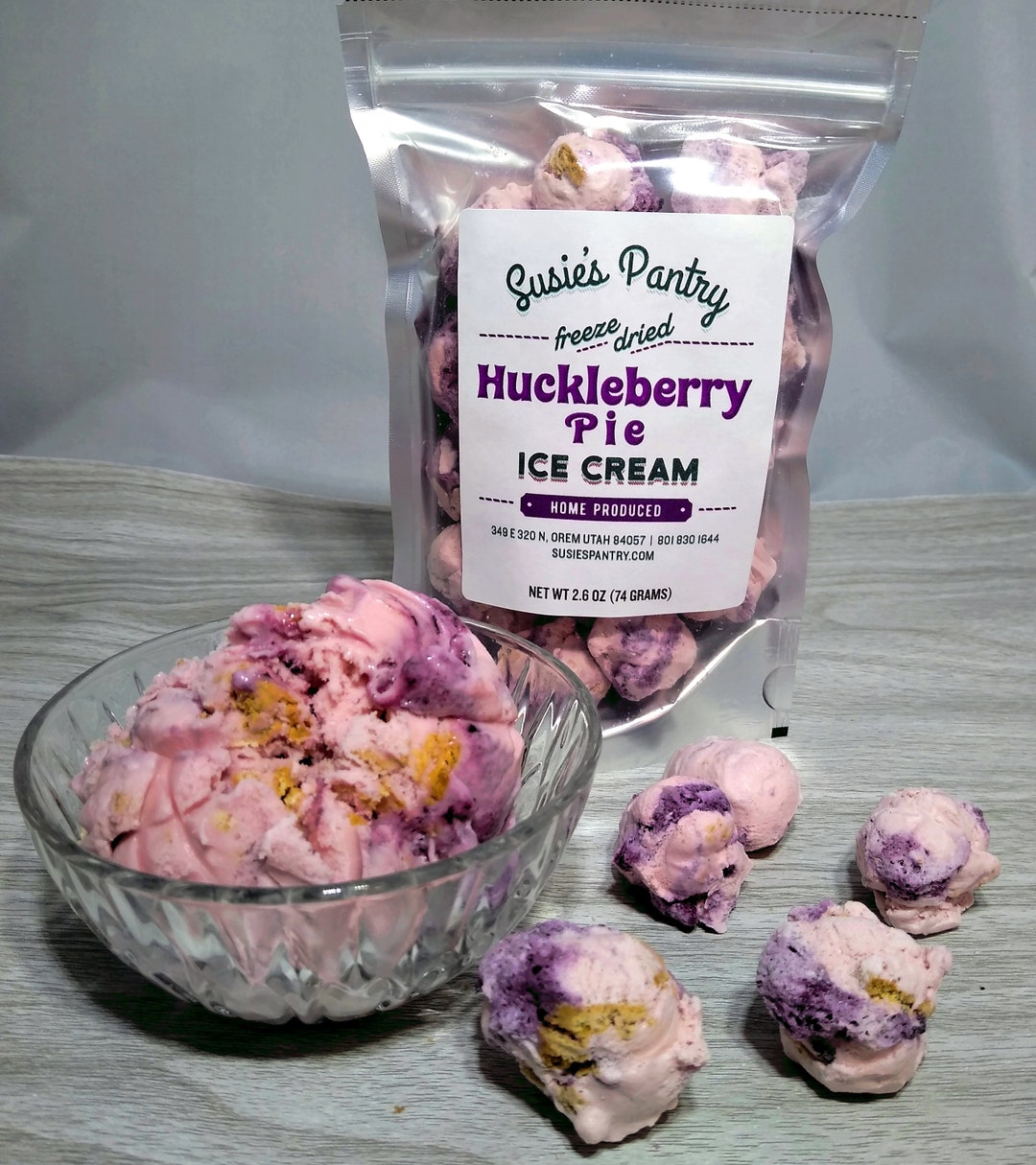 Freeze Dried Huckleberry Pie Ice Cream large Sizes - Etsy
