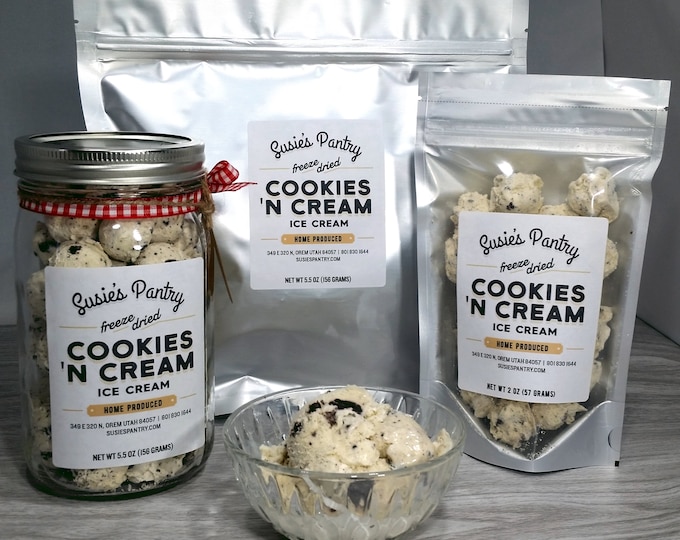 Freeze Dried Cookies 'N Cream Ice Cream large Sizes - Etsy