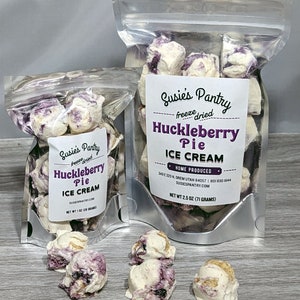 Freeze Dried Huckleberry Pie Ice Cream (small Sizes) - Etsy