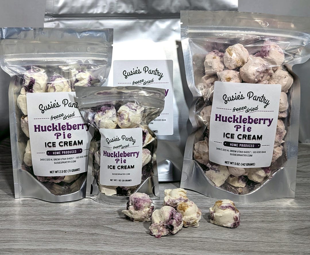 Freeze Dried Huckleberry Pie Ice Cream (large Sizes) - Etsy