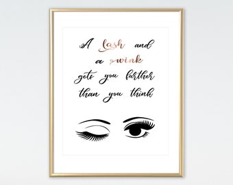 Eyelashes quote | Etsy