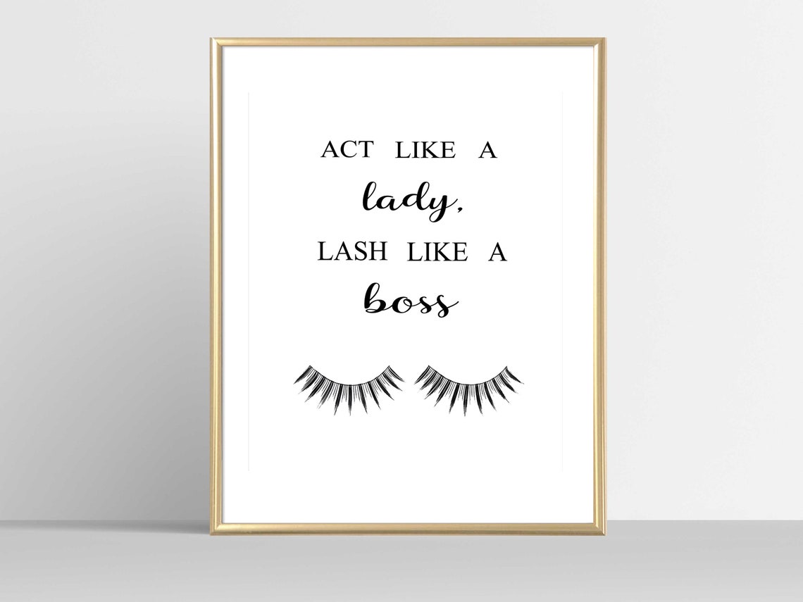 Eyelashes Print Lashes Studio Lashes Print Salon Decor Funny | Etsy