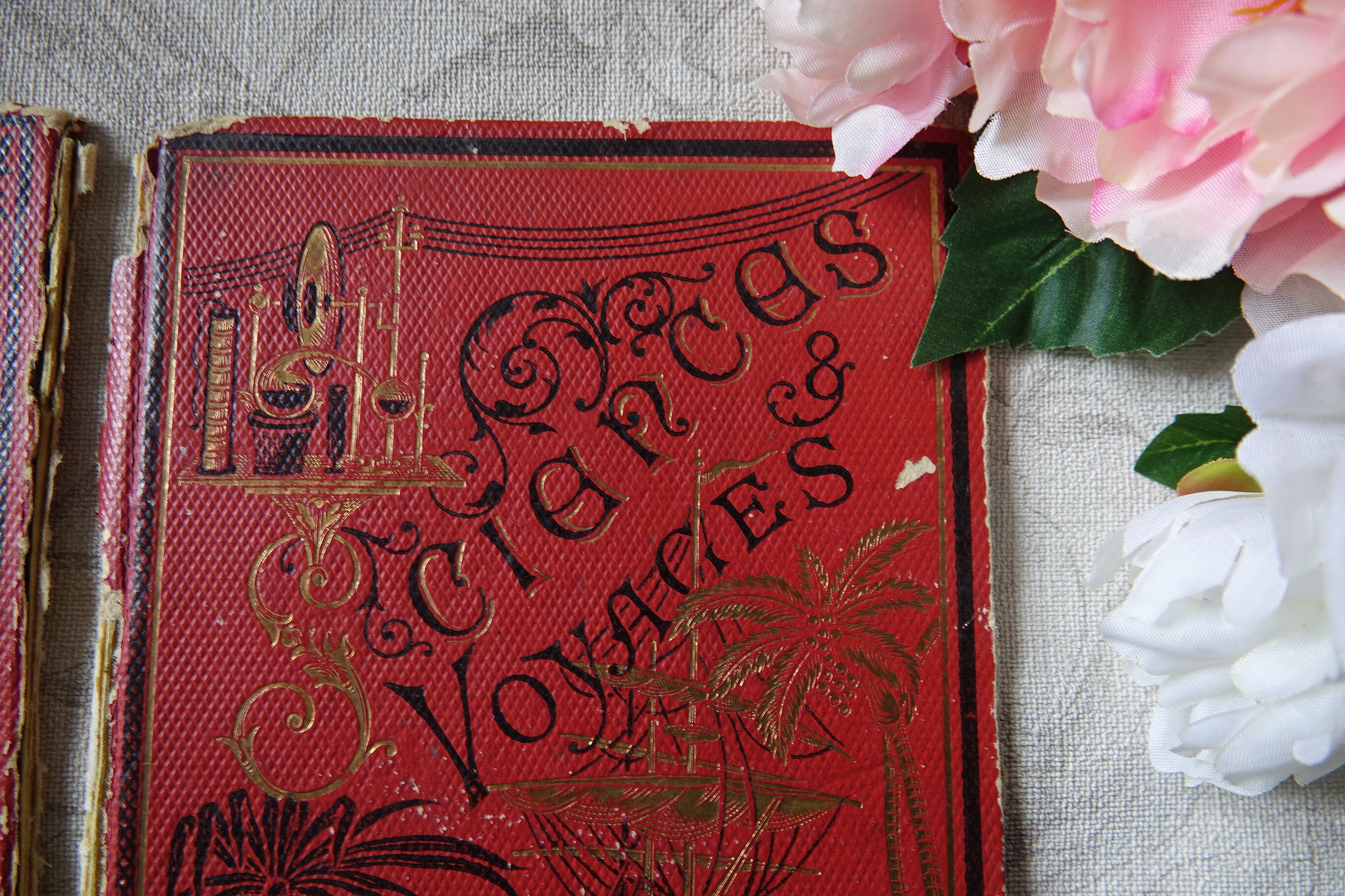 Red Vintage Book Cover - Etsy