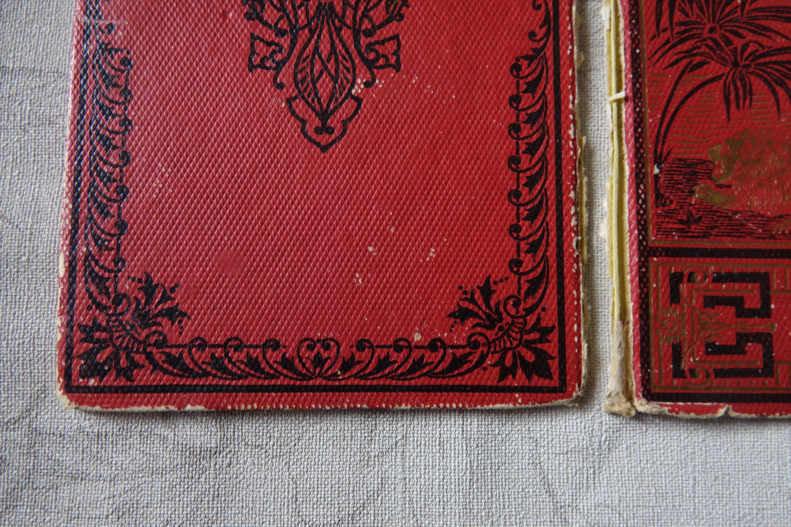 Red Vintage Book Cover - Etsy