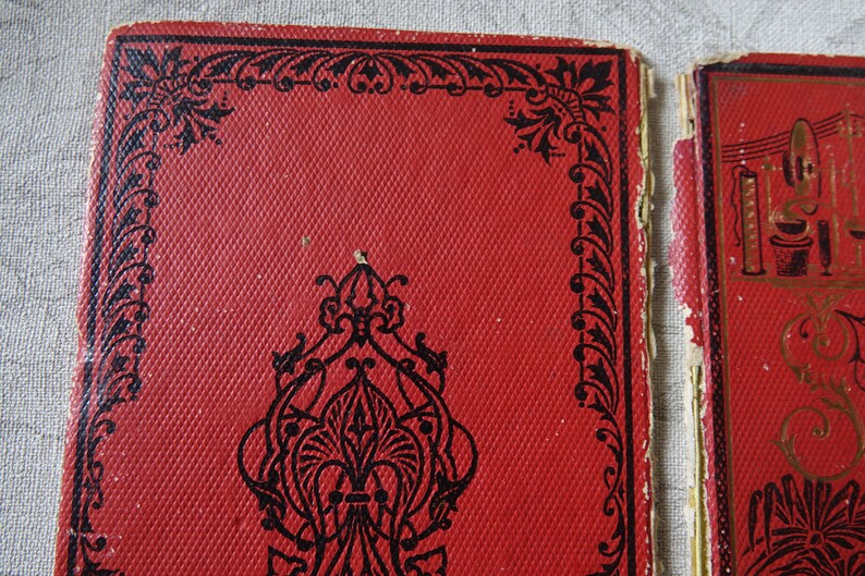 Red Vintage Book Cover - Etsy