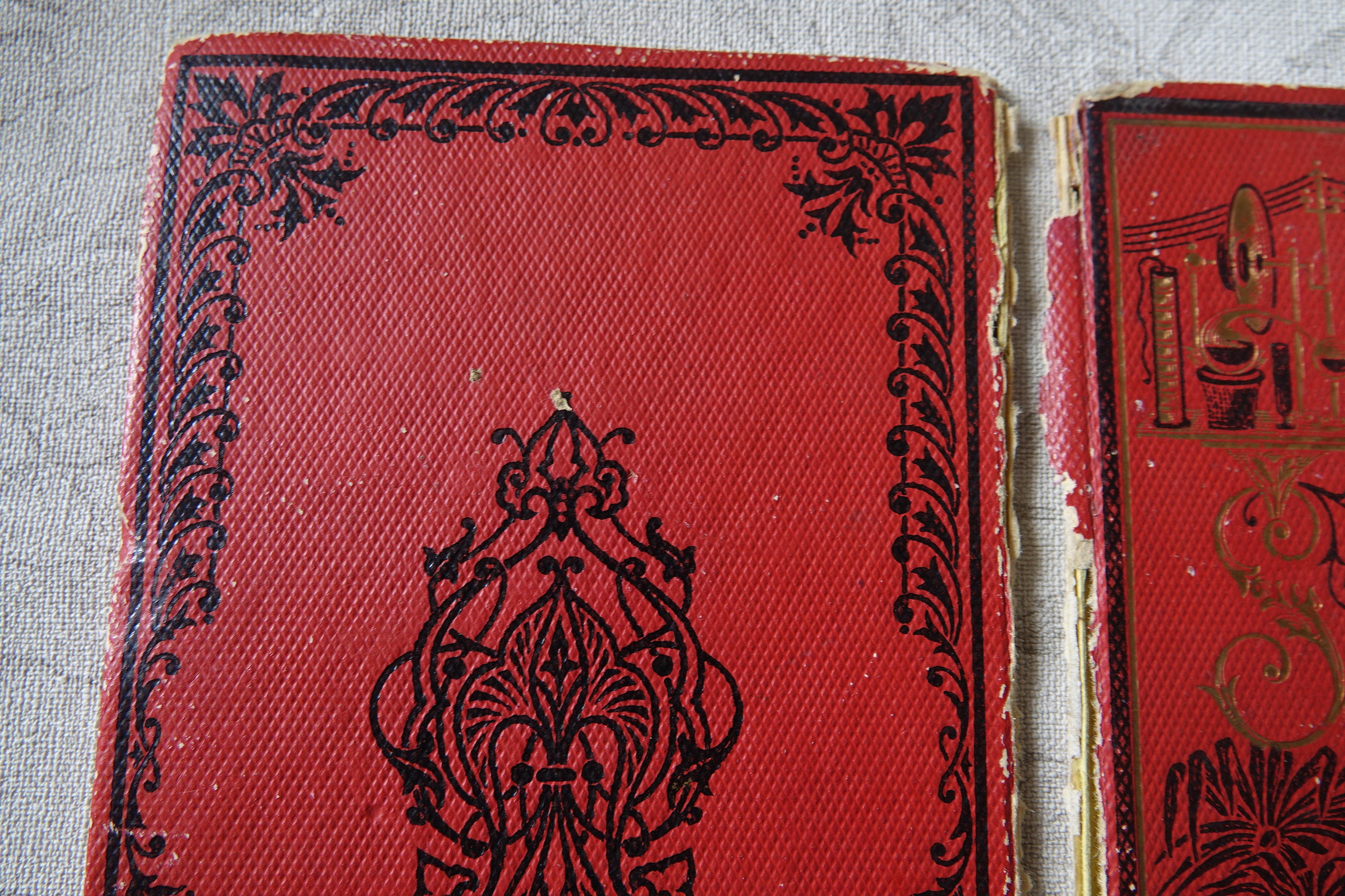 Red Vintage Book Cover - Etsy