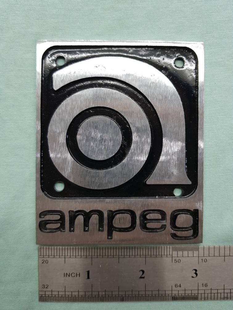 Ampeg Vintage Metal Emblem Logo Badge for Amp Project or - Etsy