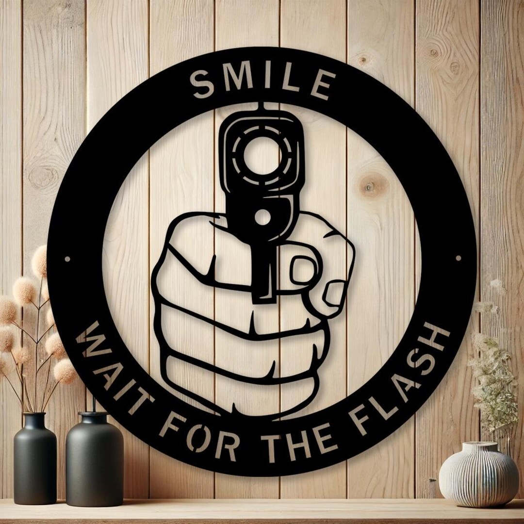 Smile Wait for the Flash | Man Cave Decor - Etsy