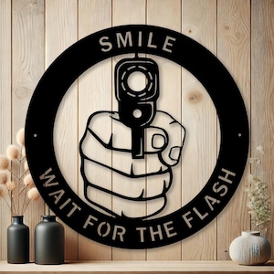Smile Wait for the Flash | Man Cave Decor - Etsy