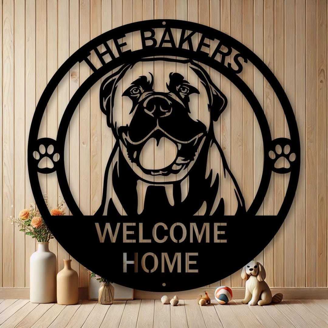 Personalized Bull Mastiff Metal Sign | Custom Pet Gifts - Etsy
