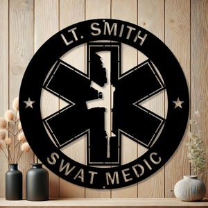 Personalized Swat Medic Metal Sign | Law Enforcement Wall Decor - Etsy