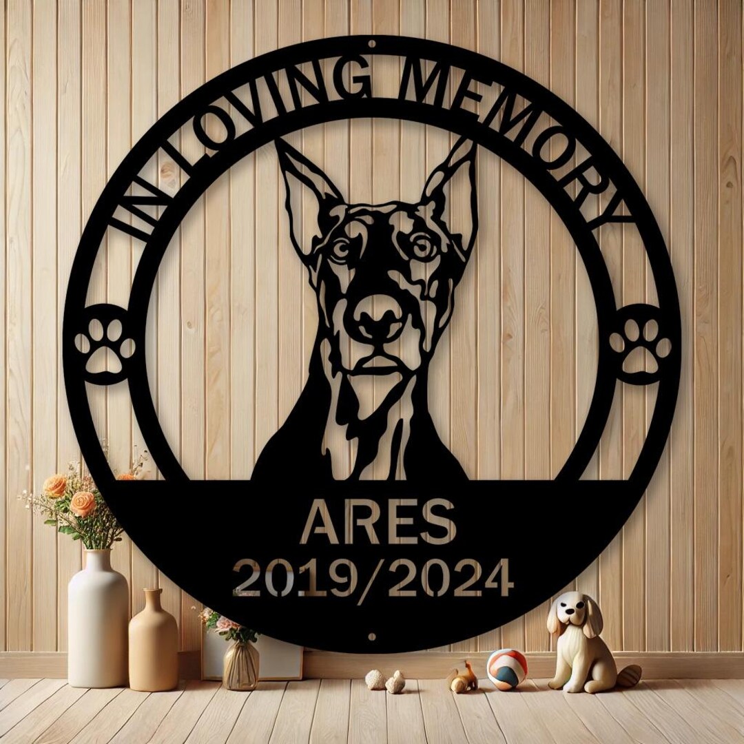 Personalized Doberman Metal Sign | Custom Pet Gifts - Etsy