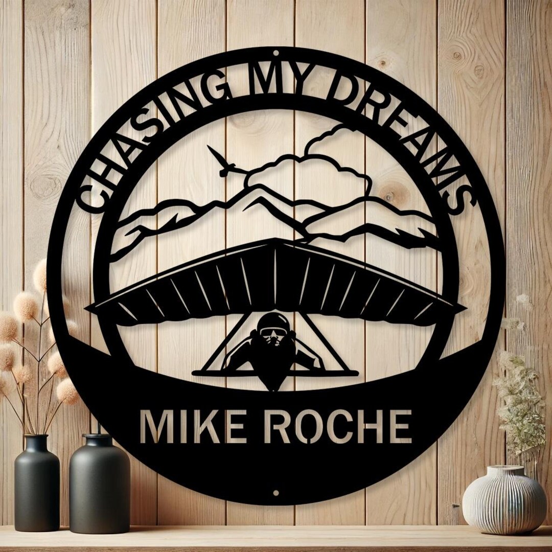 Personalized Hang Glider Metal Sign | Custom Aviation Decor - Etsy