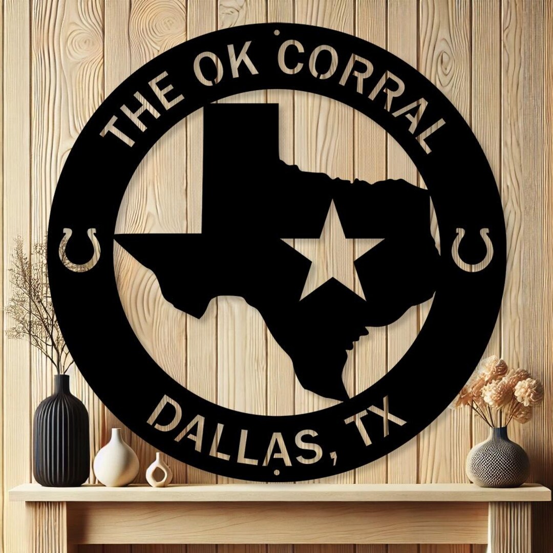 Personalized Texas State Metal Sign: Ranch Home Decor - Etsy