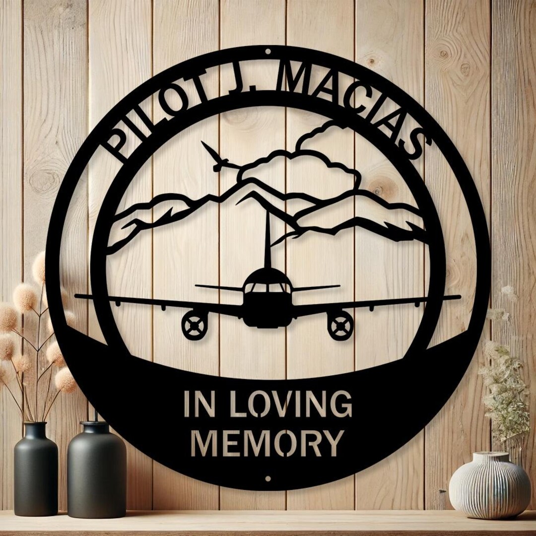 Personalized Airliner Metal Sign | Custom Aviation Decor - Etsy
