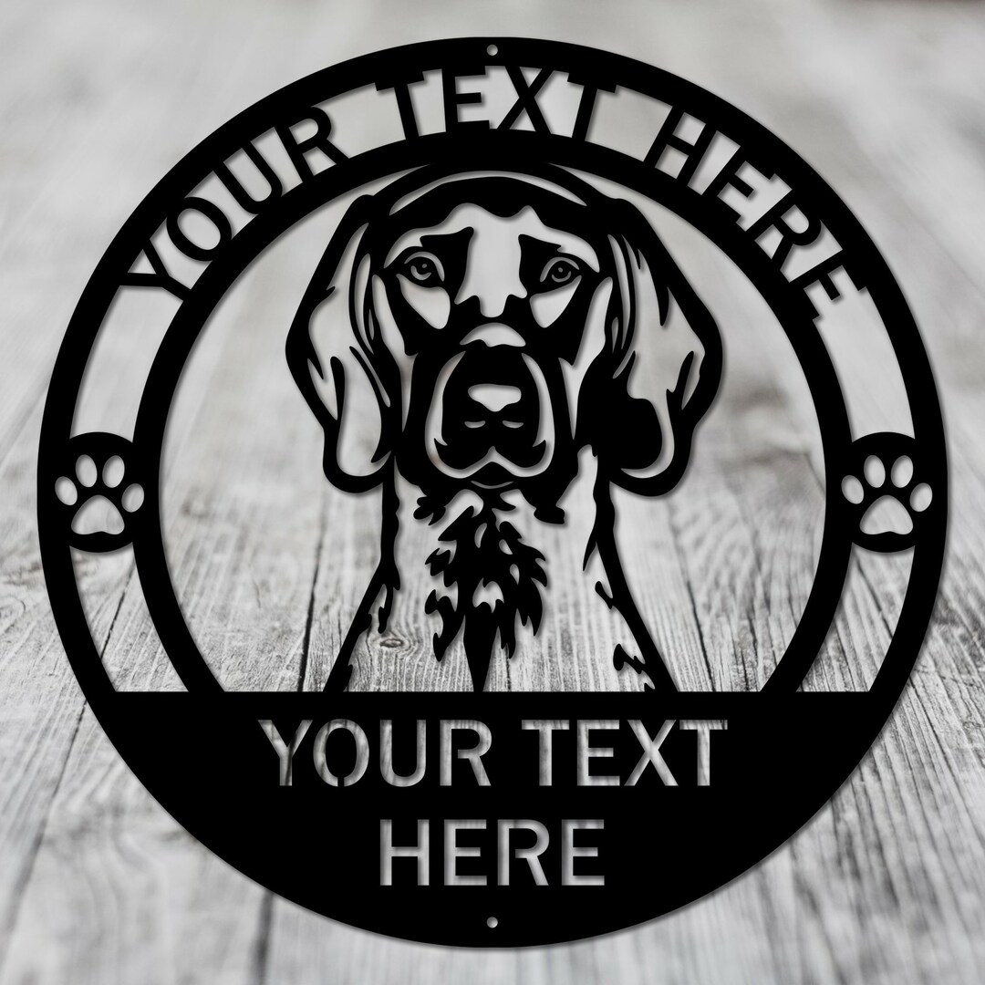 Personalized Pointers Dog Metal Art Sign - Etsy