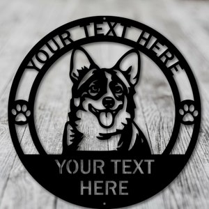 Personalized Cardigan Welsh Corgis Metal Sign Custom Pet Gifts - Etsy