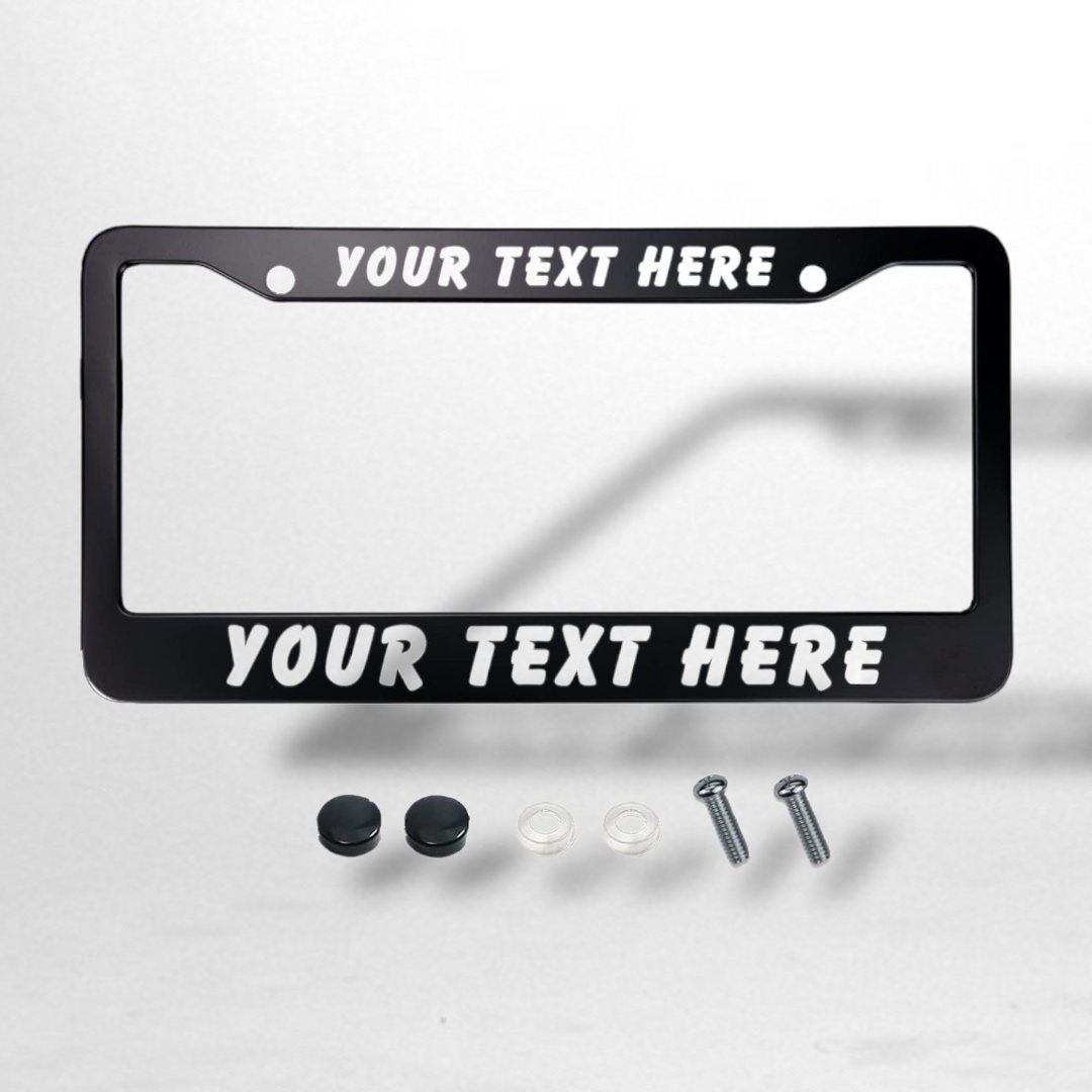 Personalized License Plate Frame | Custom Aluminum Plate Car Accessory ...