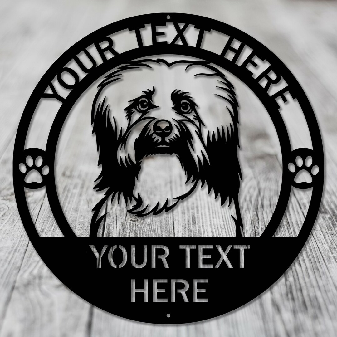 Personalized Havanese Dog Metal Sign | Custom Pet Gifts - Etsy