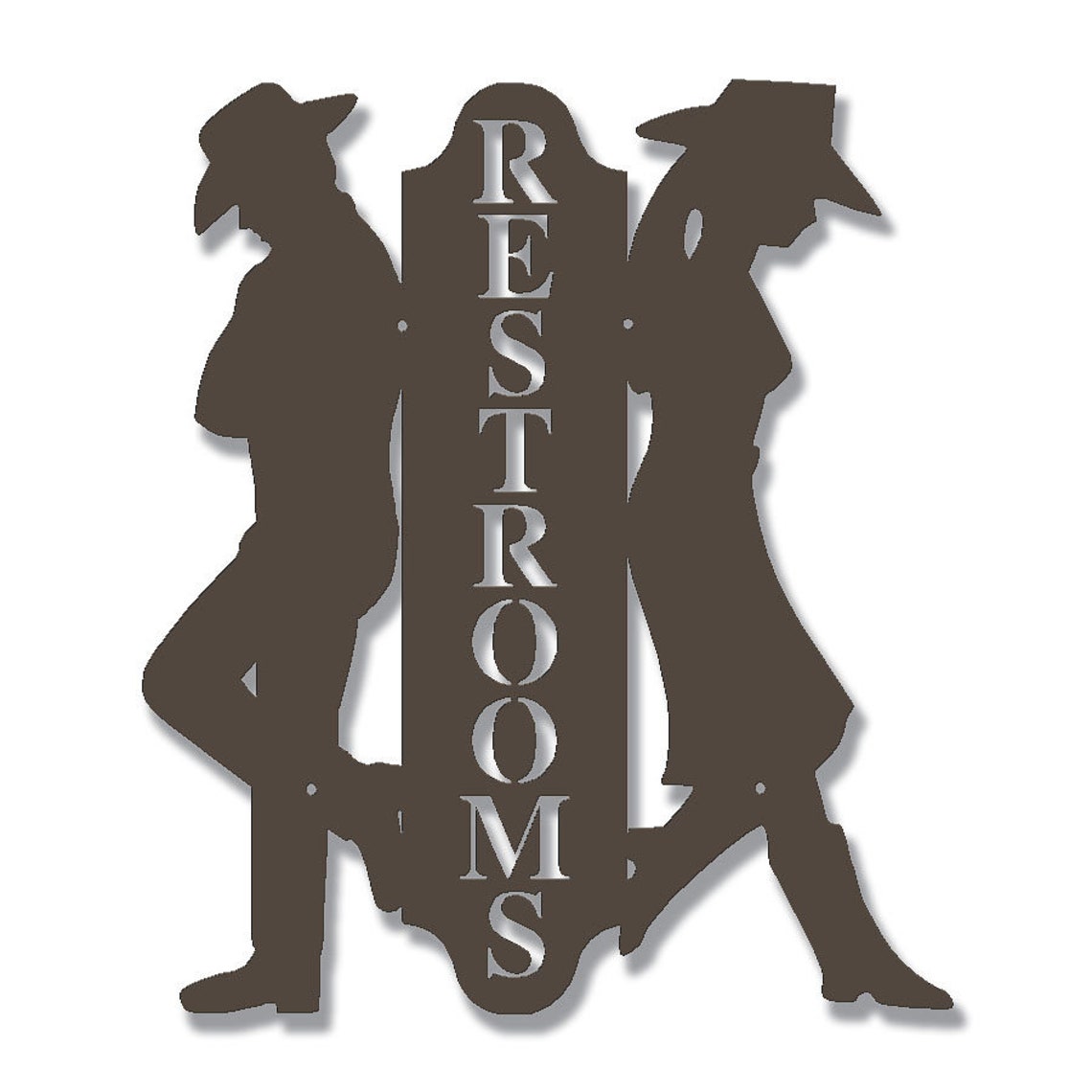 Western Universal Restroom Door sign | Etsy