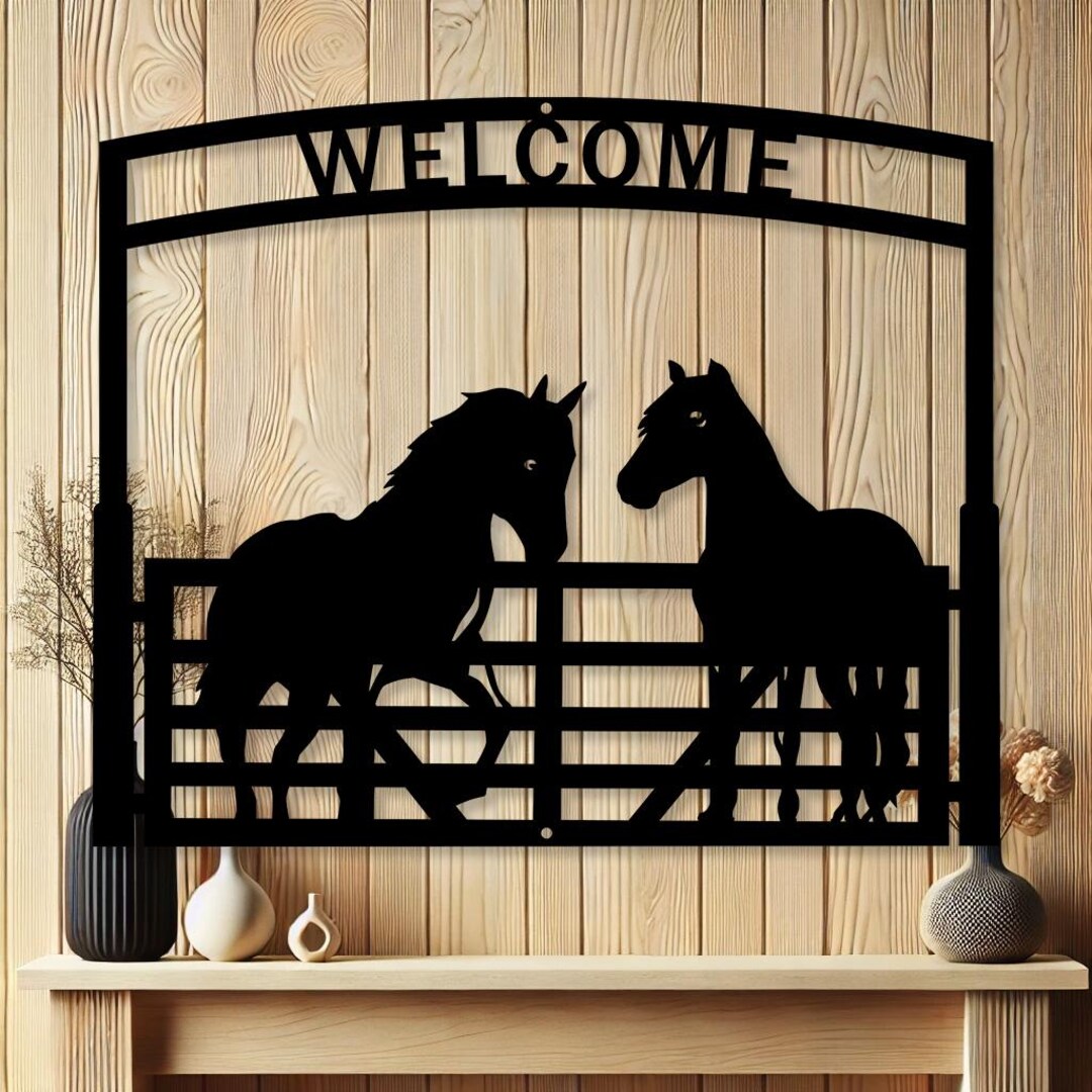 Personalized Ranch Gate Metal Sign | Rustic Farmhouse Decor - Etsy
