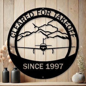 Personalized Piper Cherokee Airplane Metal Sign | Custom Aviation Decor ...