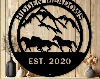 Custom Horse Ranch Sign, Personalized Metal Sign Customized Outdoor ...