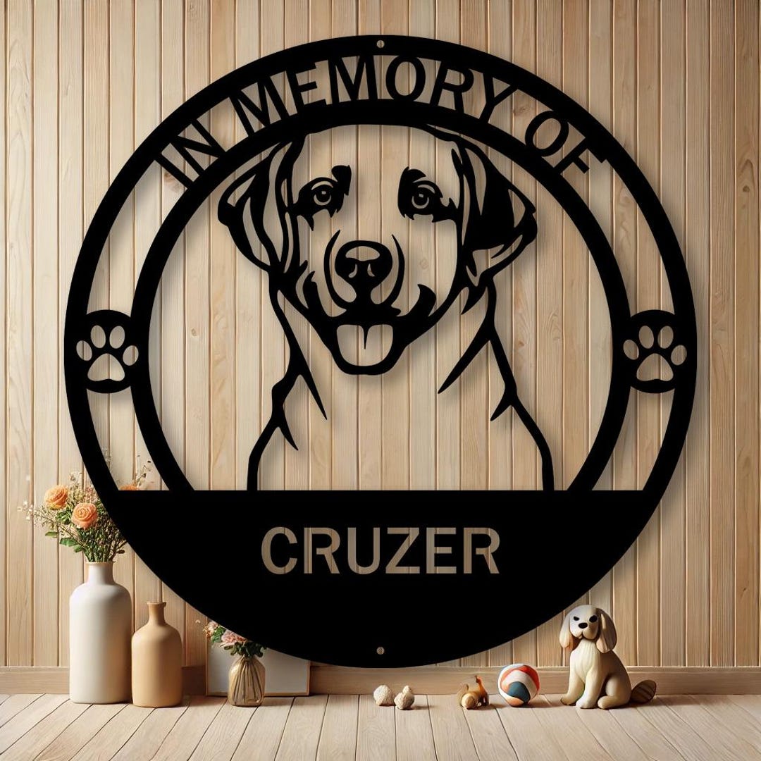 Personalized Labrador Retriever Metal Sign | Custom Pet Gifts - Etsy