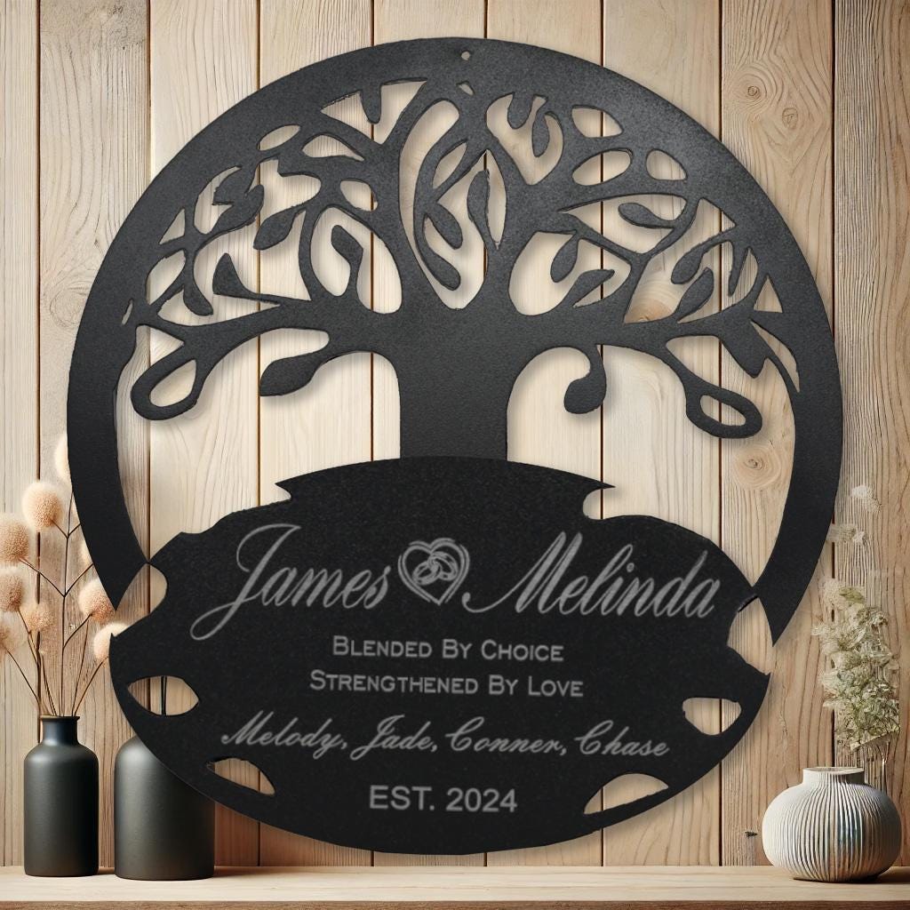 Personalized Blended Family Tree of Life Sign | Unique Wedding Gift - Etsy