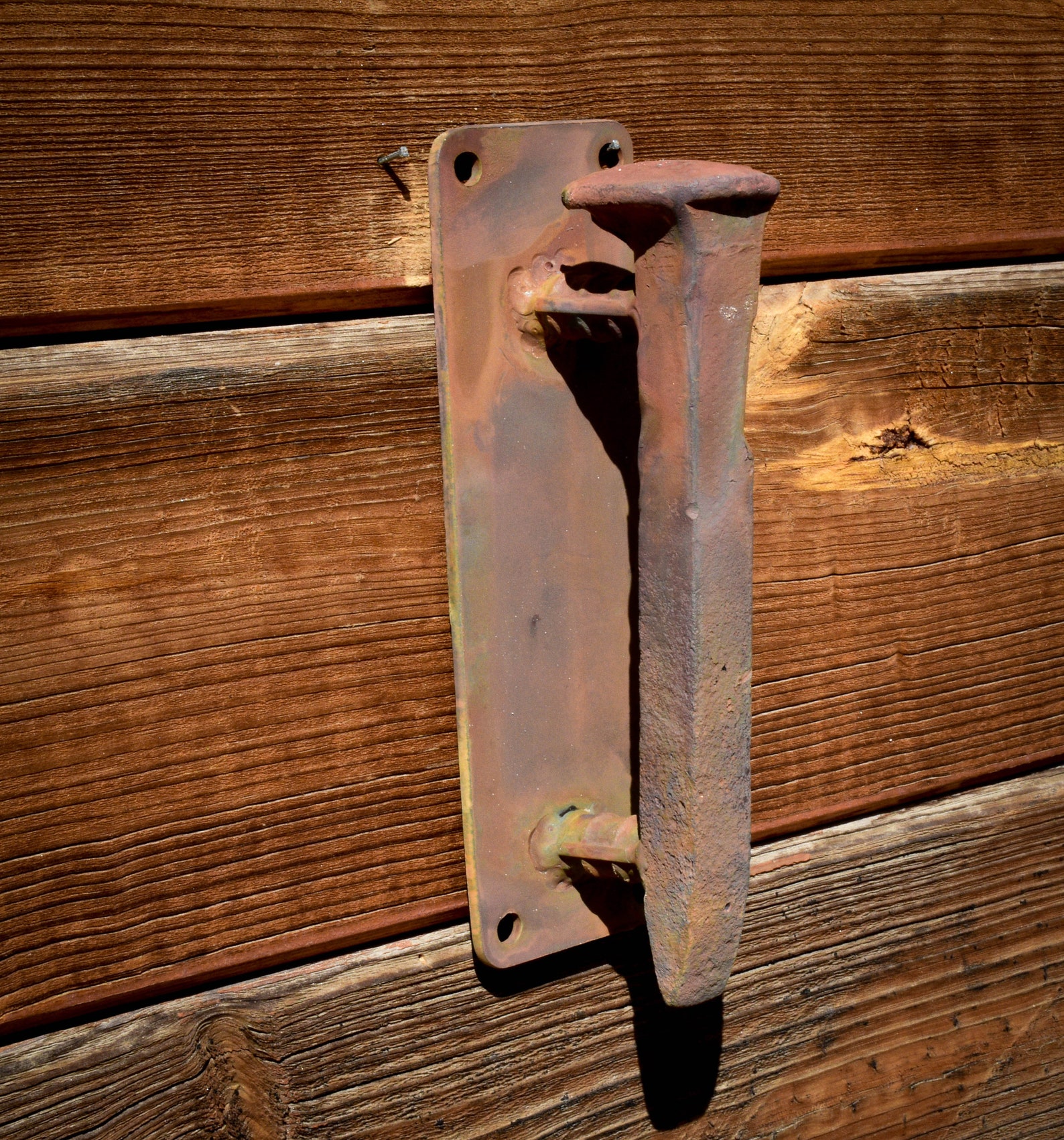 Railroad Spike Door Handle: Rustic Barn Door Decor - Etsy