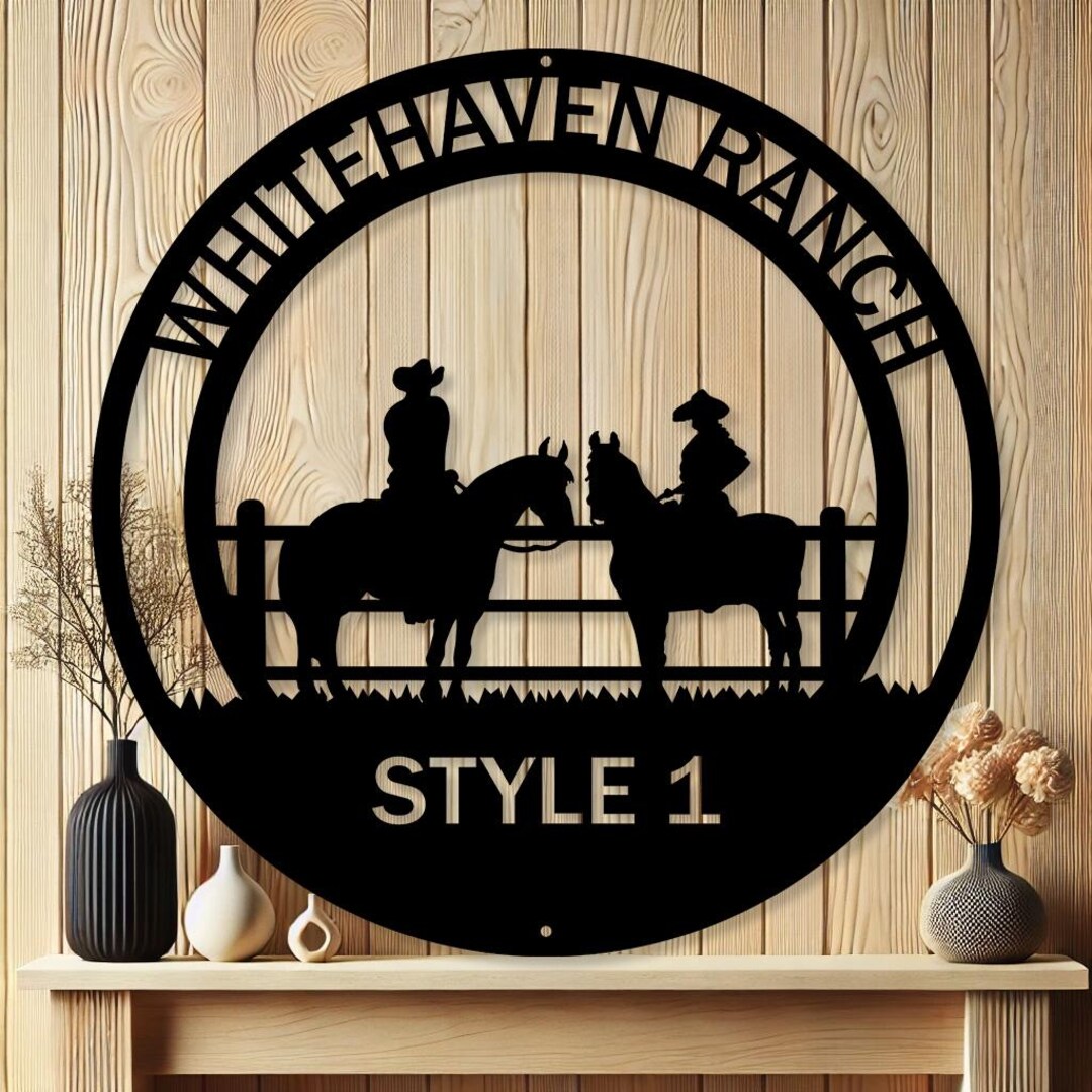 Personalized Ranch Farmhouse Metal Sign | Outdoor Address Sign - Etsy