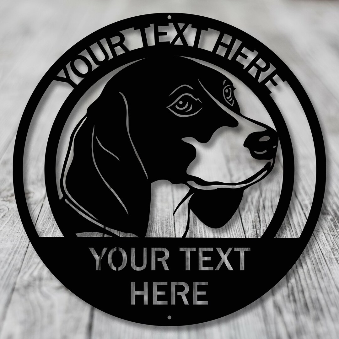 Personalized Beagle Metal Art Sign - Etsy