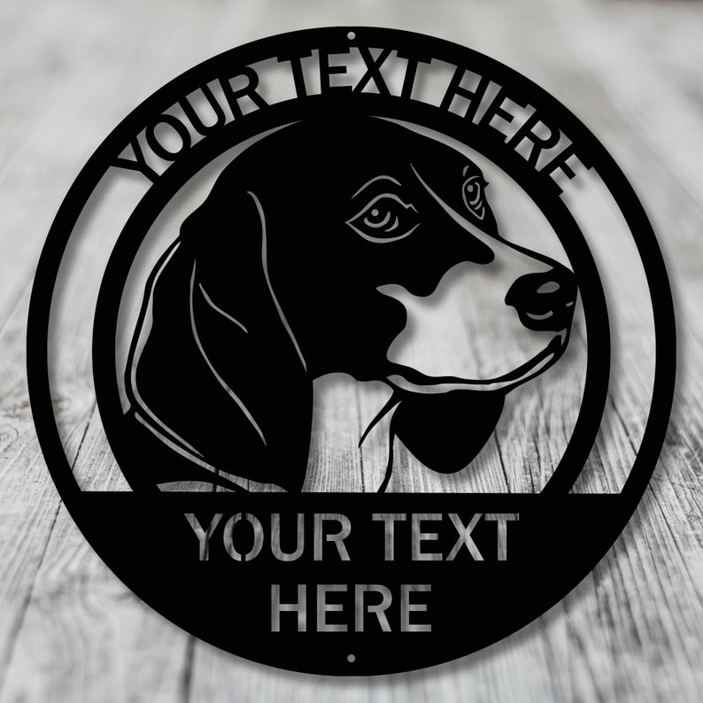 Personalized Beagle Metal Art Sign - Etsy