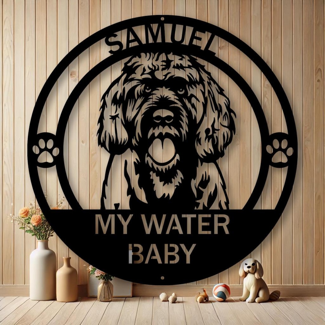 Personalized Portuguese Water Dog Metal Sign | Custom Pet Gifts - Etsy