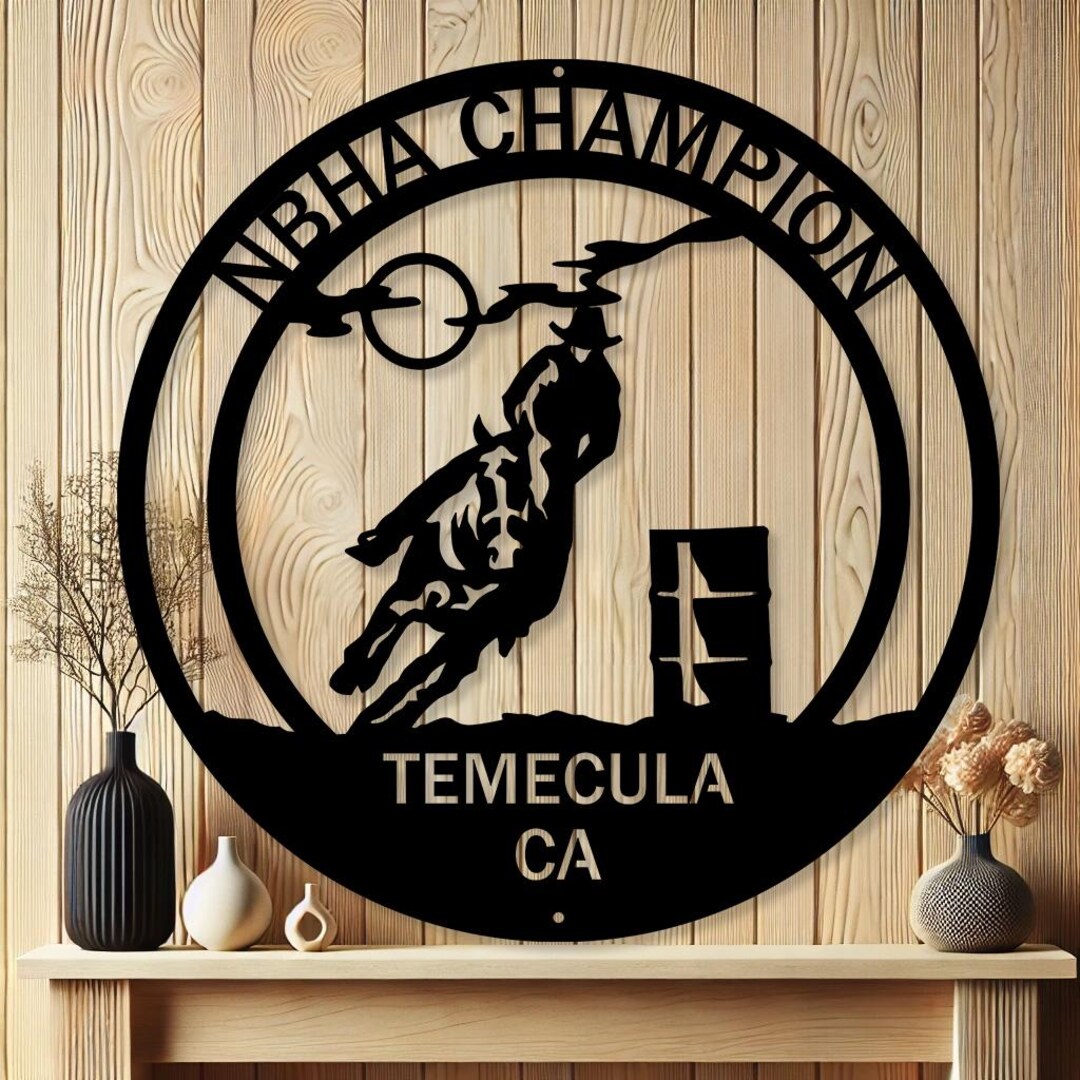 Personalized Cowboy Barrel Racing Metal Sign | Rustic Home Decor - Etsy