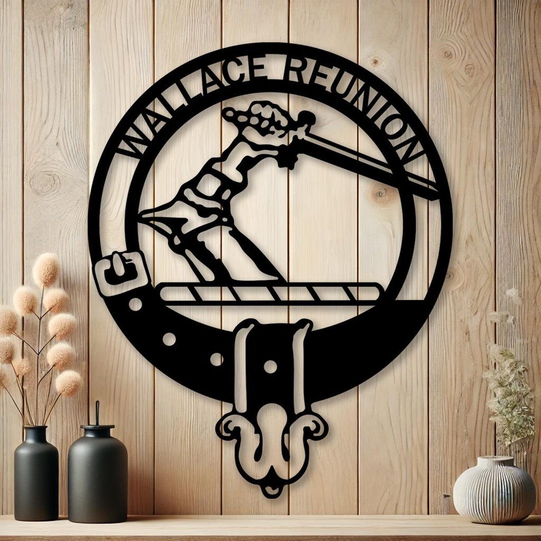 Custom Wallace Family Crest Metal Art Sign | Personalized Home Decor - Etsy