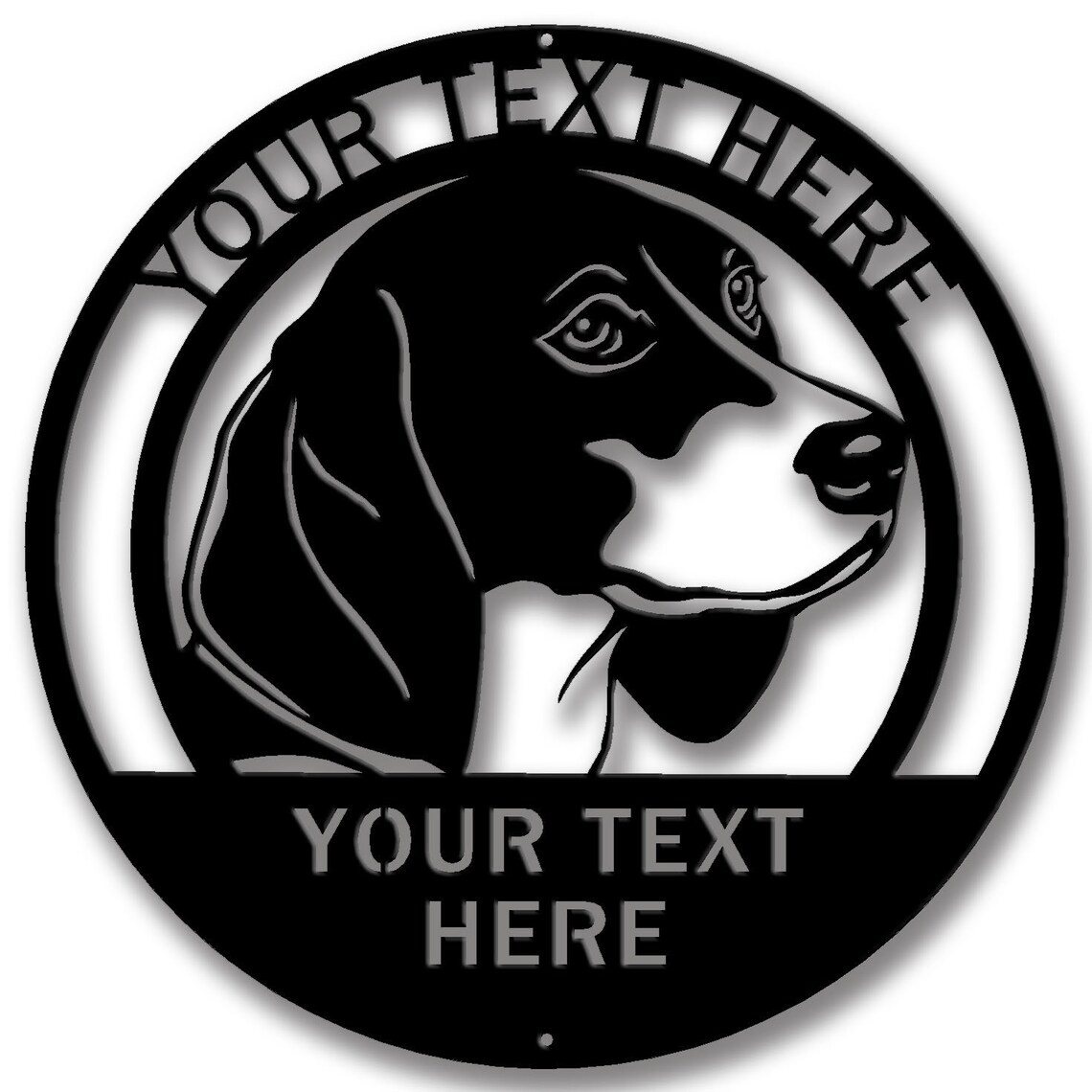 Personalized Beagle Metal Art Sign | Etsy