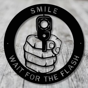 Smile Wait for the Flash Warning Sign - Etsy