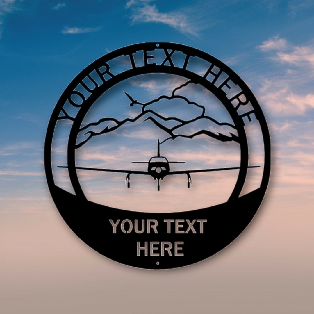 Personalized Small Low Wing Airplane Sign - Etsy