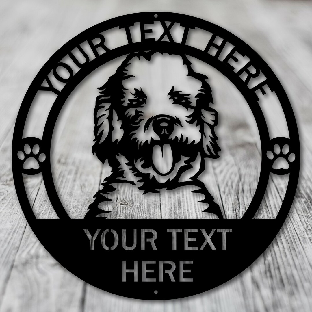 Personalized Labradoodle Dog Metal Art Sign - Etsy