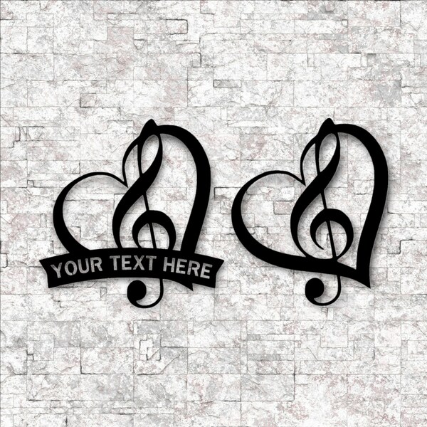 Treble Clef Heart - Etsy