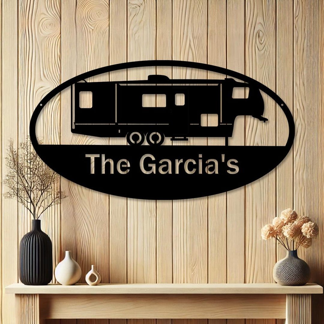 Personalized 5th Wheel Trailer Metal Sign | Unique RV Wall Decor - Etsy