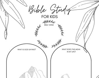 Bible Study Printable Sheets for Kids Bible Lesson Journal Page ...