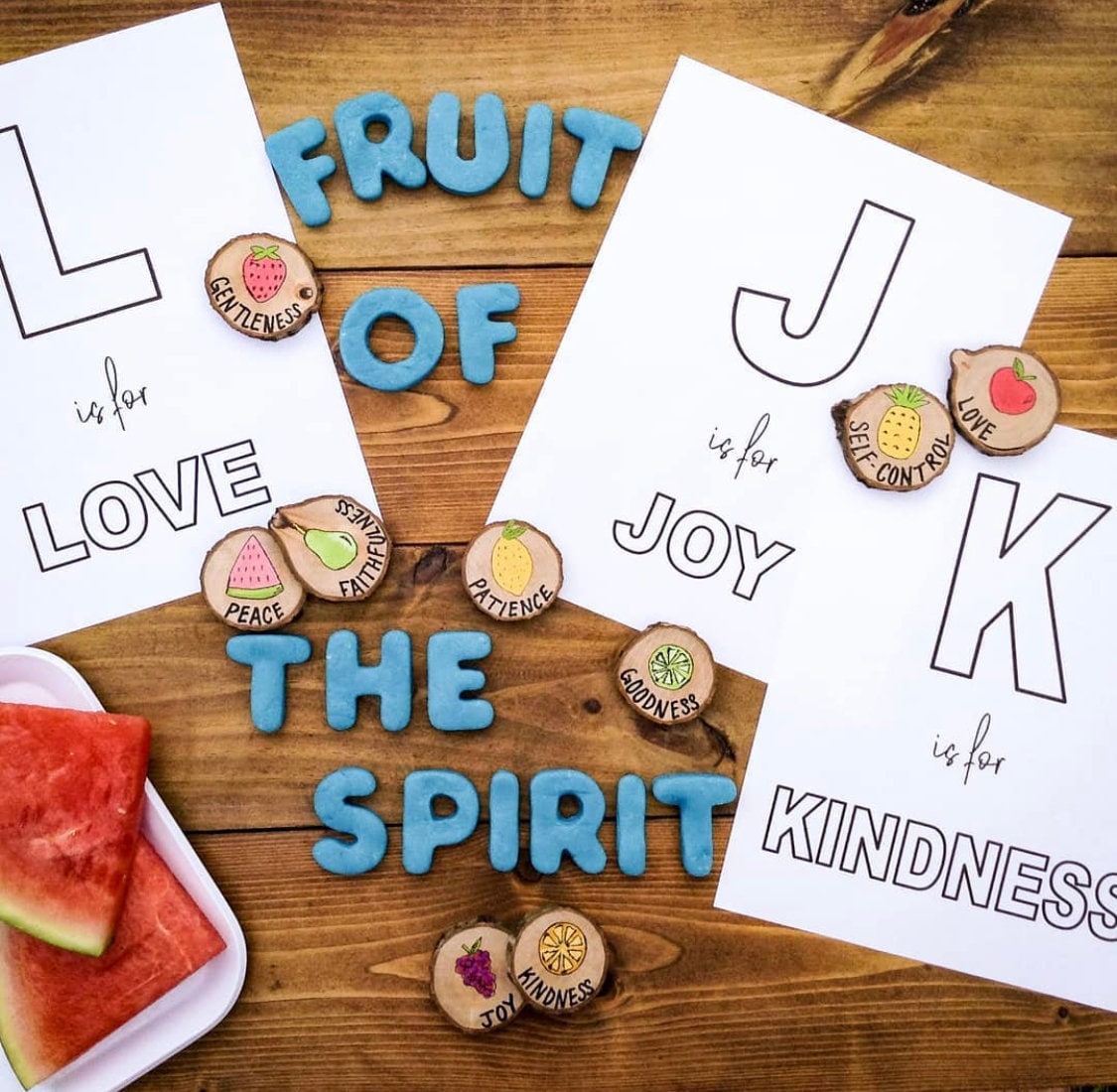 Fruit of the Spirit Bible Coloring Word Sheets for Sunday School ...