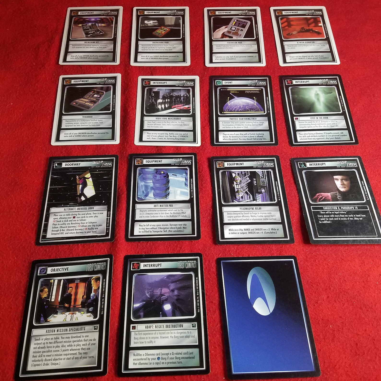 15 Cards: Star Trek TNG CCG Mixed Sets Premiere Alt | Etsy