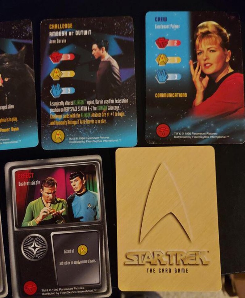 90 Cards Lot: Star Trek TOS the Card Game, Fleer/skybox 1996 Vintage No ...