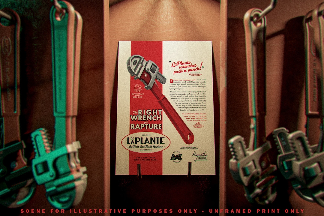 Bioshock Wrench Print Vintage Style Advert - Etsy