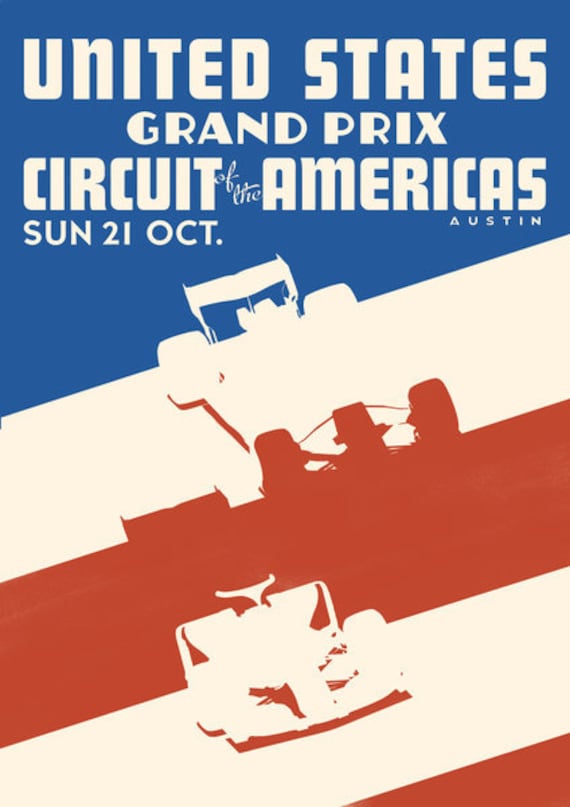 US Grand Prix COTA Poster 2018 Different Sizes & Quality - Etsy